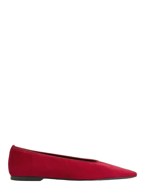 TOTEME Suede Ballerinas - Scarlet