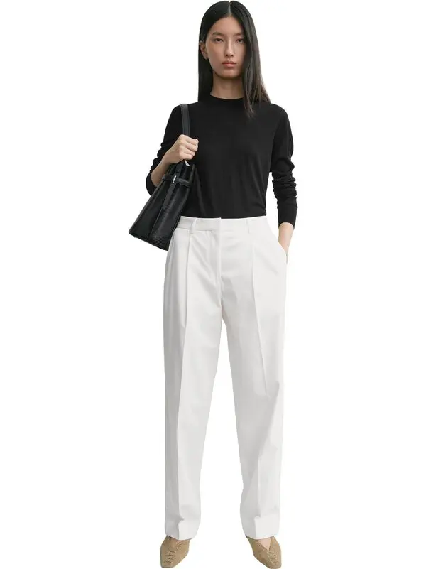 TOTEME Slanted Pocket Trousers - White