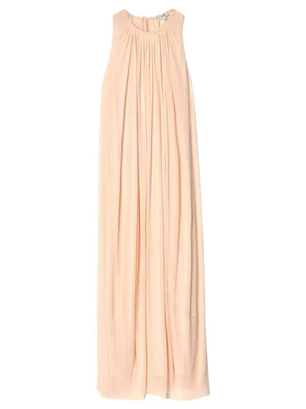 Cos Gathered Halterneck Maxi Dress - Orange