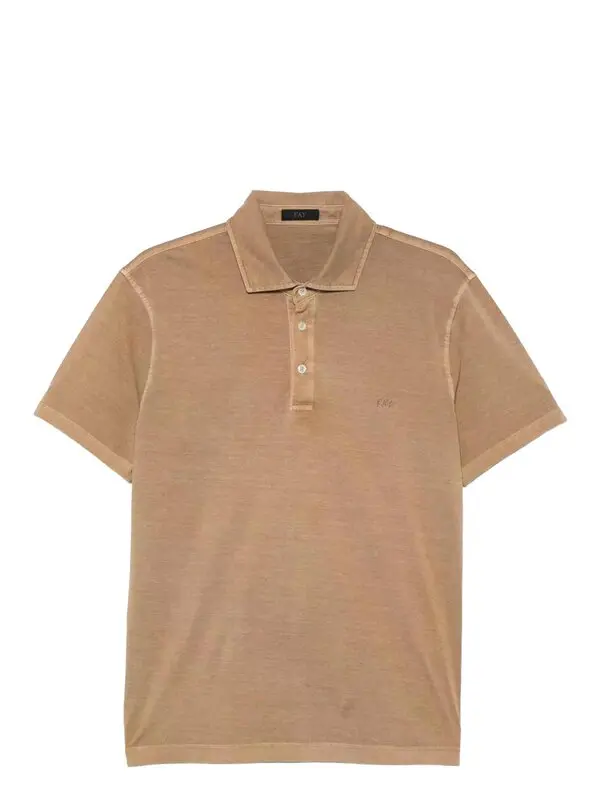 FAY Jersey Polo Shirt - Brown