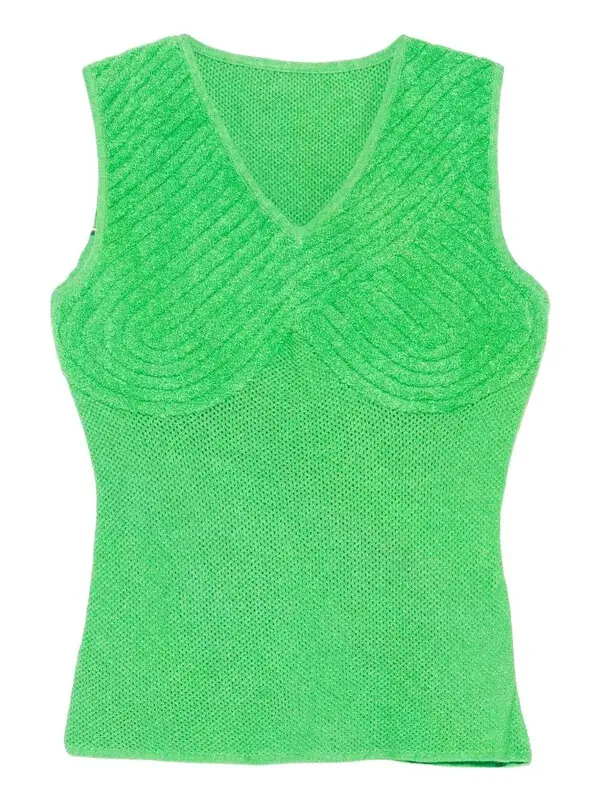 ISA BOULDER V-neck Top - Green
