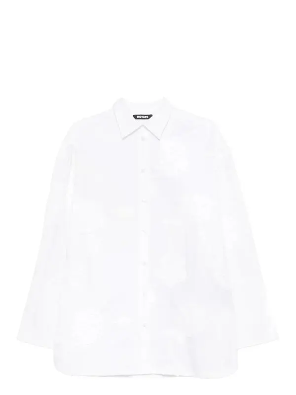 Remain Birger Christensen Floral-appliqué Shirt - White