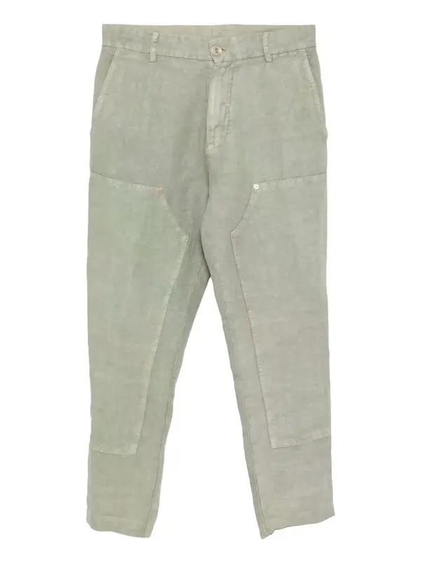 Eleventy Cropped Trousers - Green