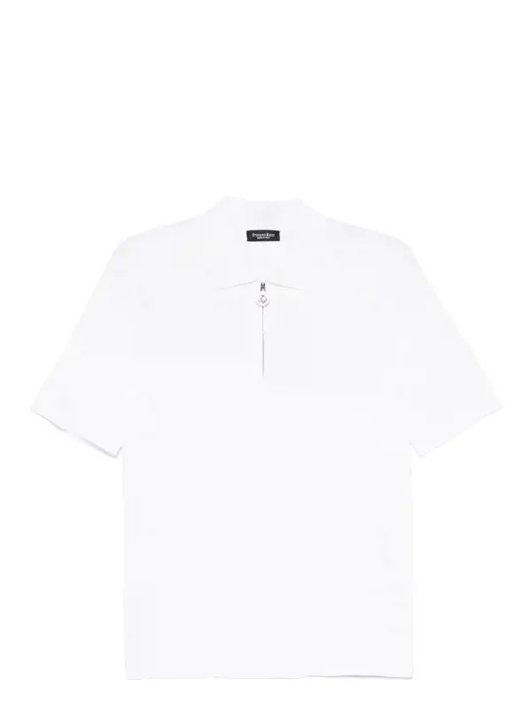 Stefano Ricci Jacquard Polo Shirt - White
