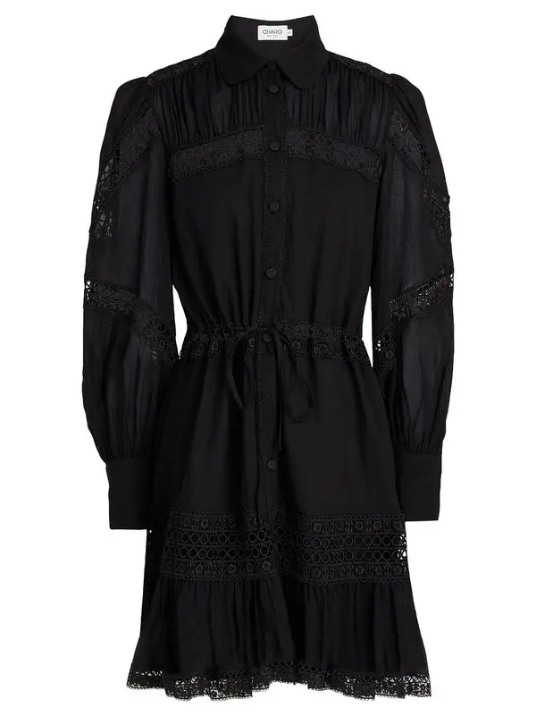Charo Ruiz Ibiza Daniela Mini Shirt Dress - Black