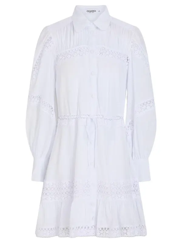 Charo Ruiz Ibiza Daniela Mini Shirt Dress - White