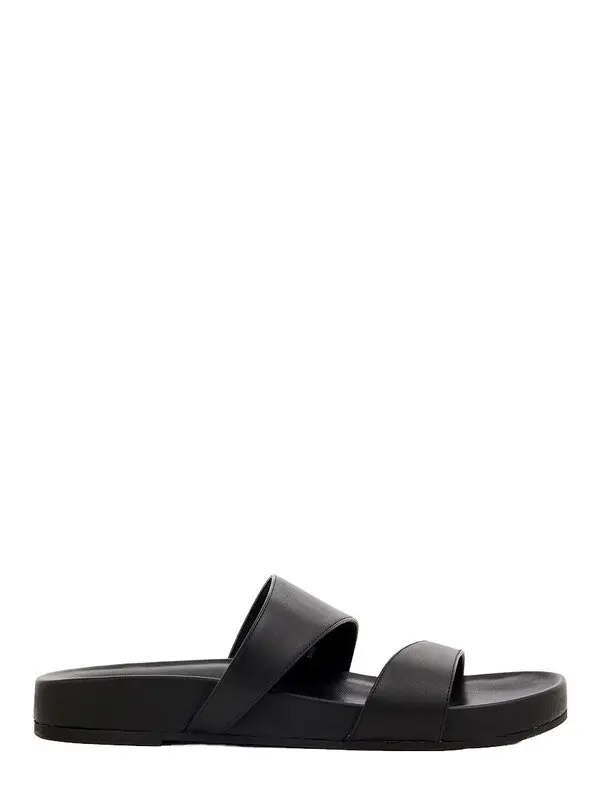 STUART WEITZMAN Miami Leather Sandals - Black