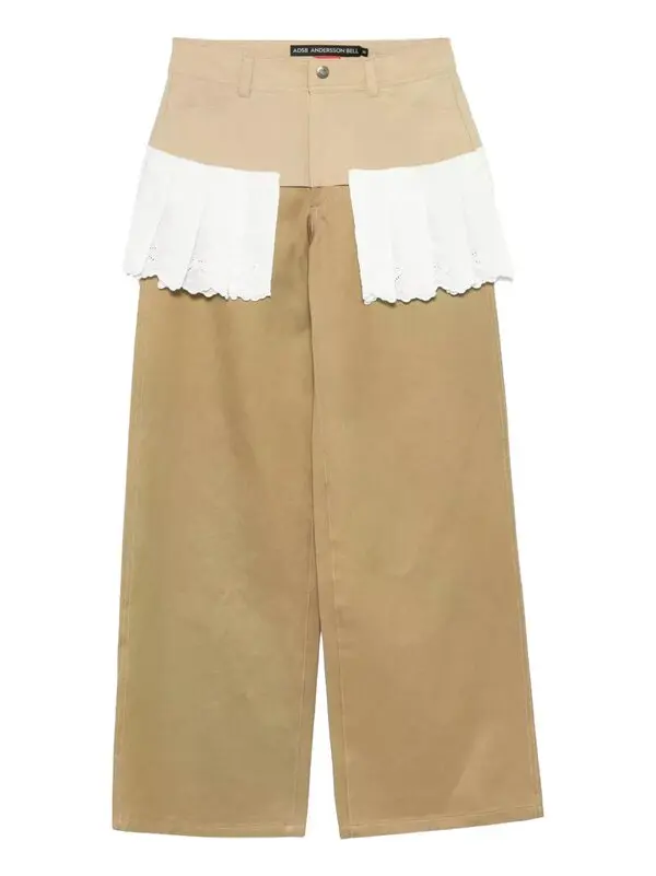 Andersson Bell Lace-pleats Trousers - Neutrals