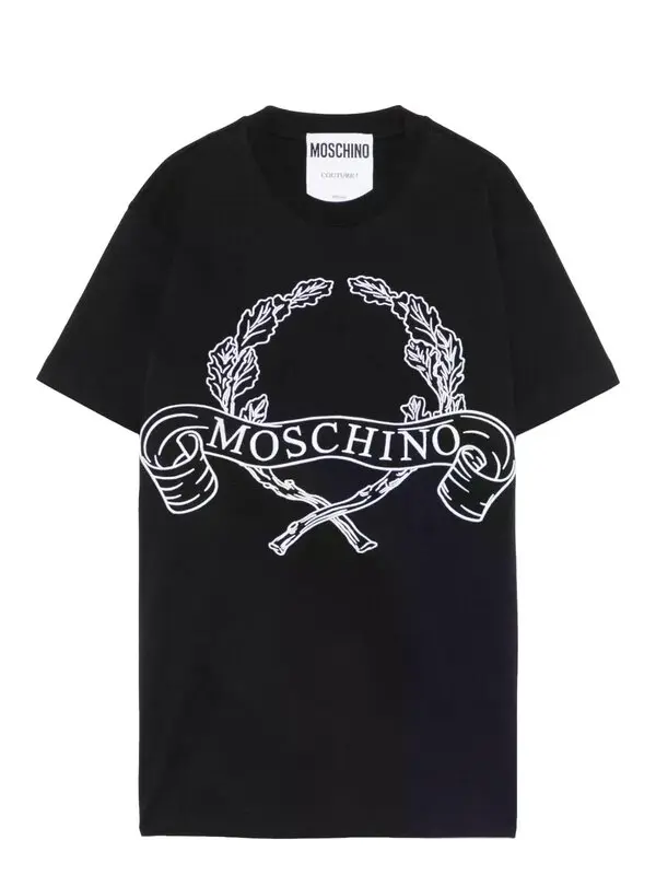Moschino Embroidered-logo T-shirt - Black