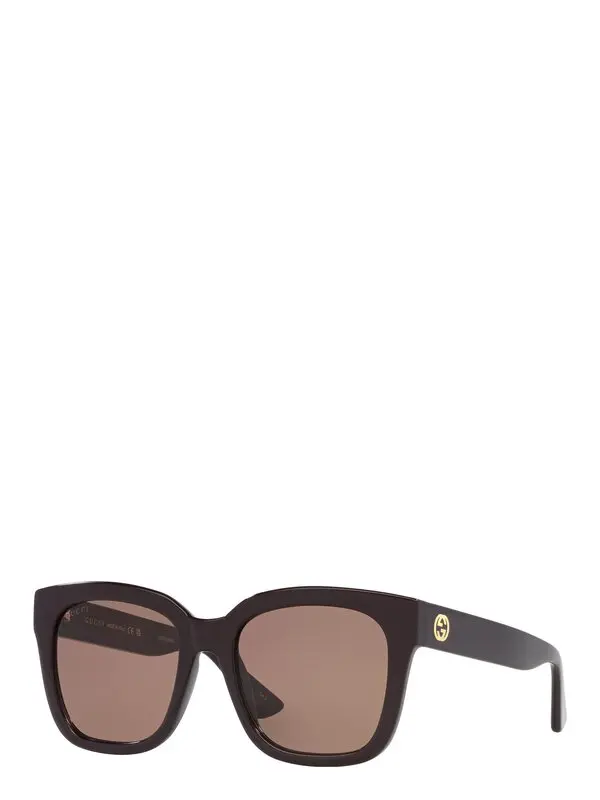Gucci Square Frame Sunglasses - Burgundy
