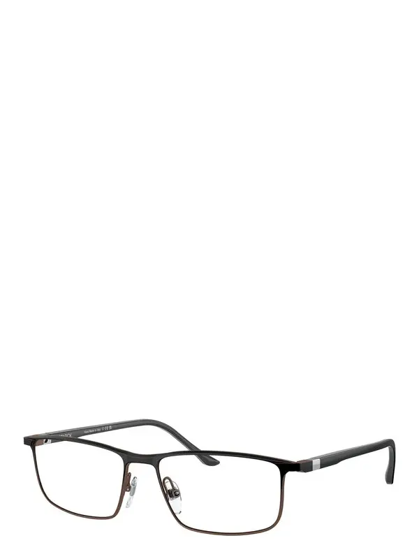 STARCK Rectangle Full Rim Eyeglasses - Copper,matte Black