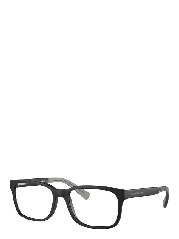 Armani Exchange Full Rim Rectangle Eyeglasses - Noir Mat