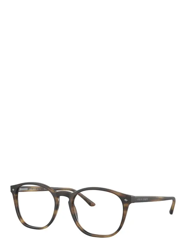Giorgio Armani Ar7074 - Striped Matte Dark Brown