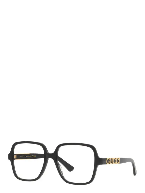 Gucci Full Rim Square Eyeglasses - Noir