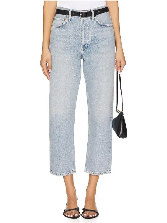 AGOLDE 90's Mid Rise Straight Crop Jeans - Force