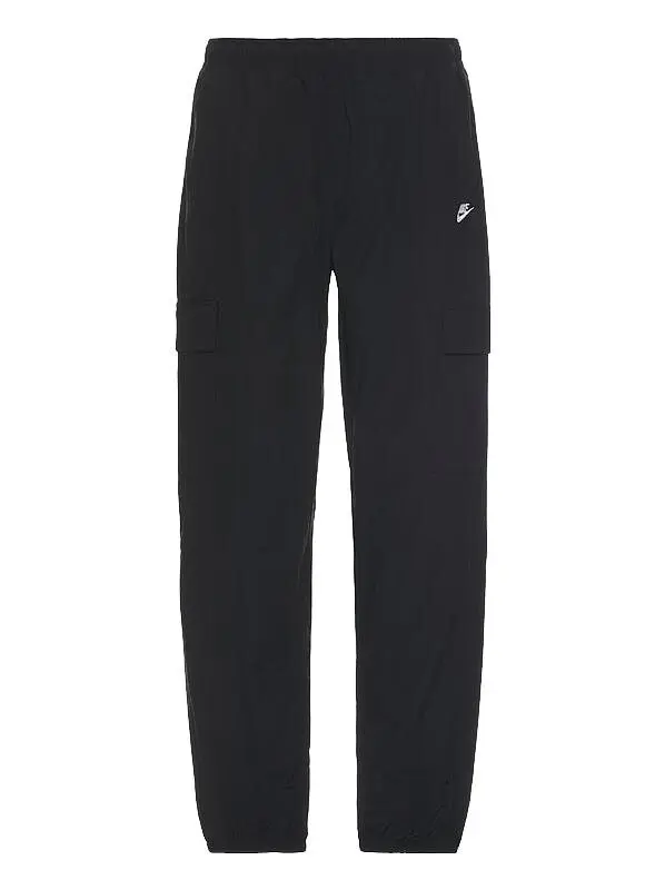 Nike Club Wvn Cargo Pant In Black - Black & White
