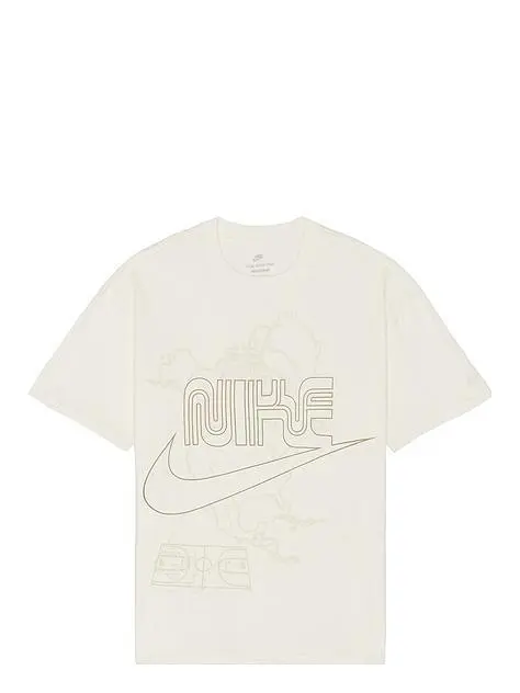 Nike Nsw Max90 Bay Tee In Cream - Sail  Khaki  & Pink Foam