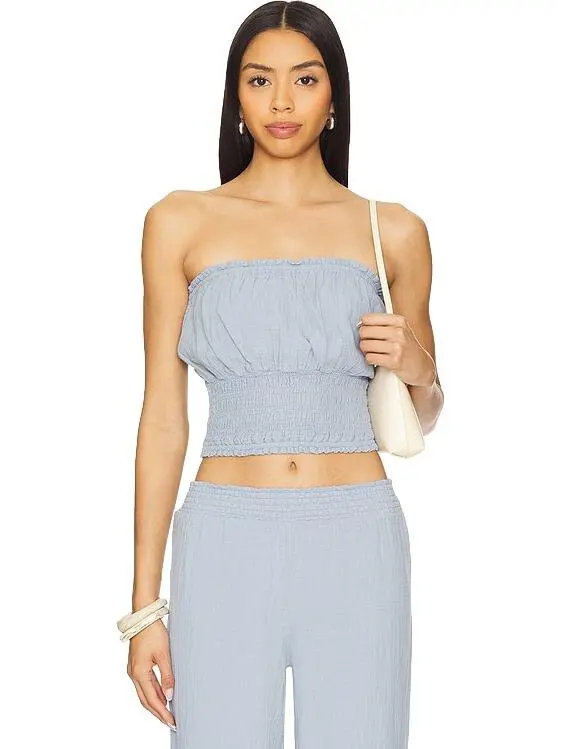 BOBI Beach Strapless Top - Water