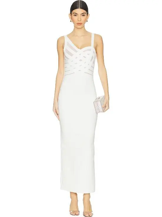 Herve Leger Adeline Gown - Alabaster