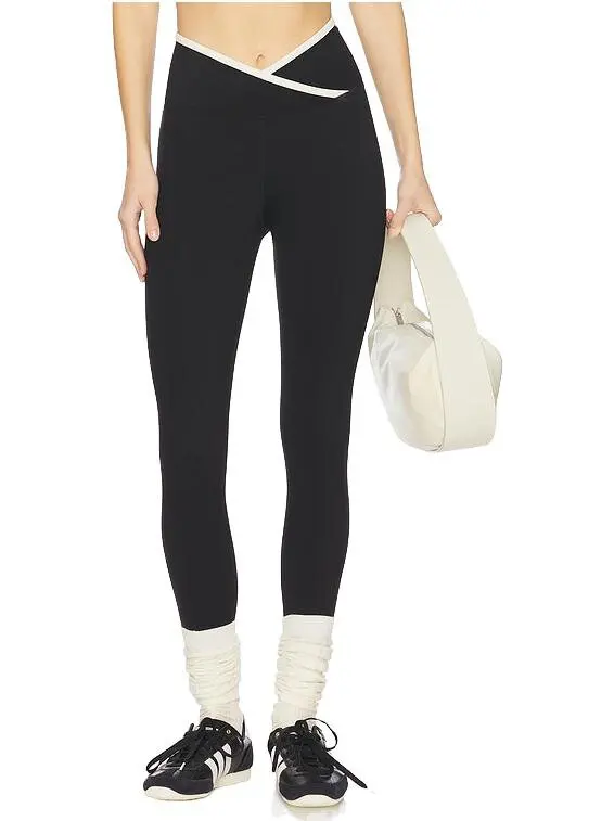 Strut This The Rae Ankle Legging In Black - Black & Shell