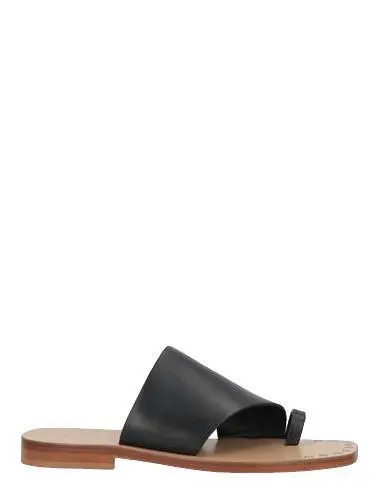 Fabiana Filippi Leather Thong Sandals - Black