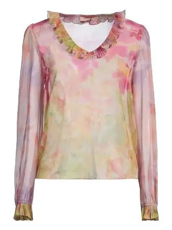 TWINSET Floral-print Ruched Top - Pink