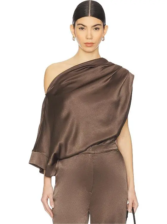 NONCHALANT LABEL Kenzie Top - Chocolate
