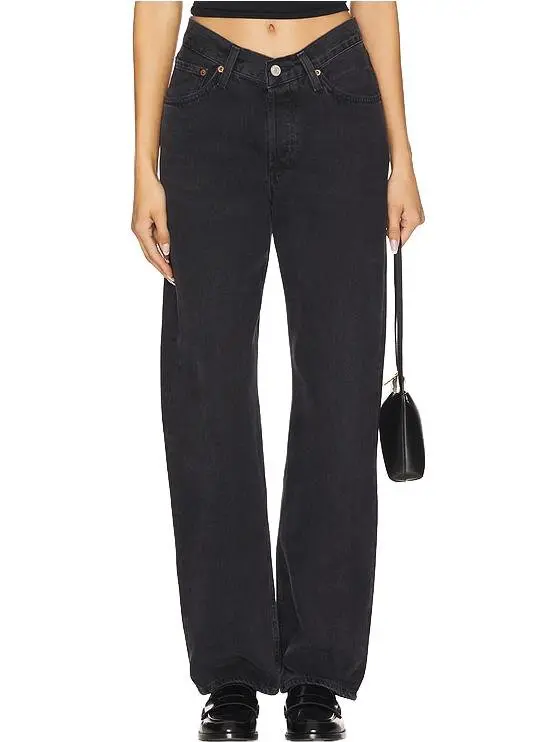 AGOLDE V-waist Kelly Jeans - Black