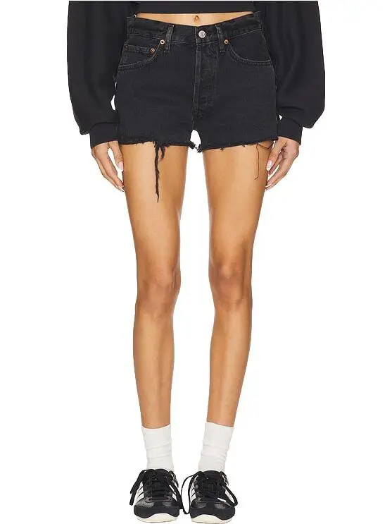 AGOLDE Parker Cut Off Short - Black