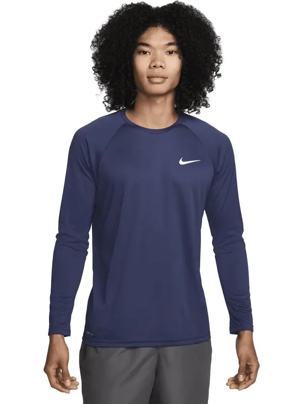Nike Essential Long-sleeve Hydroguard Swim Shirt - Blue