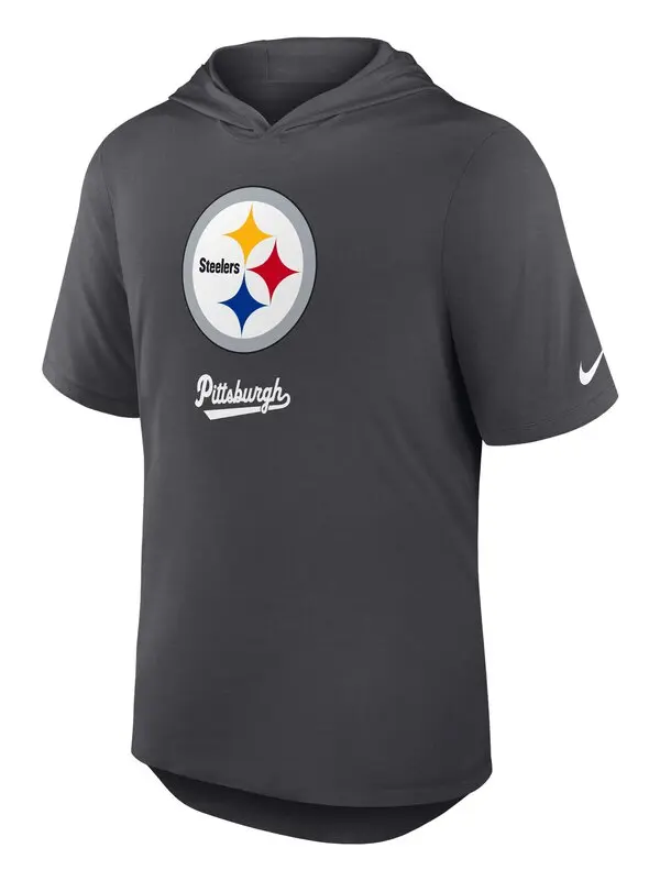Nike Pittsburgh Steelers Dri-fit Nfl Hooded T-shirt - Grey
