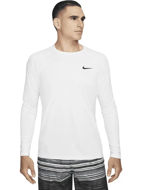 Nike Essential Long-sleeve Hydroguard Swim Shirt - White