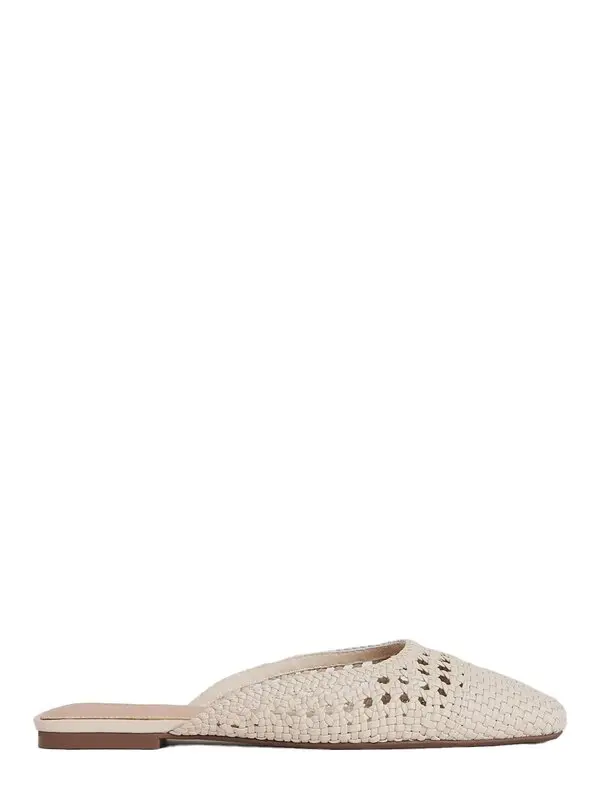 REISS Marta Woven Mules - Off White
