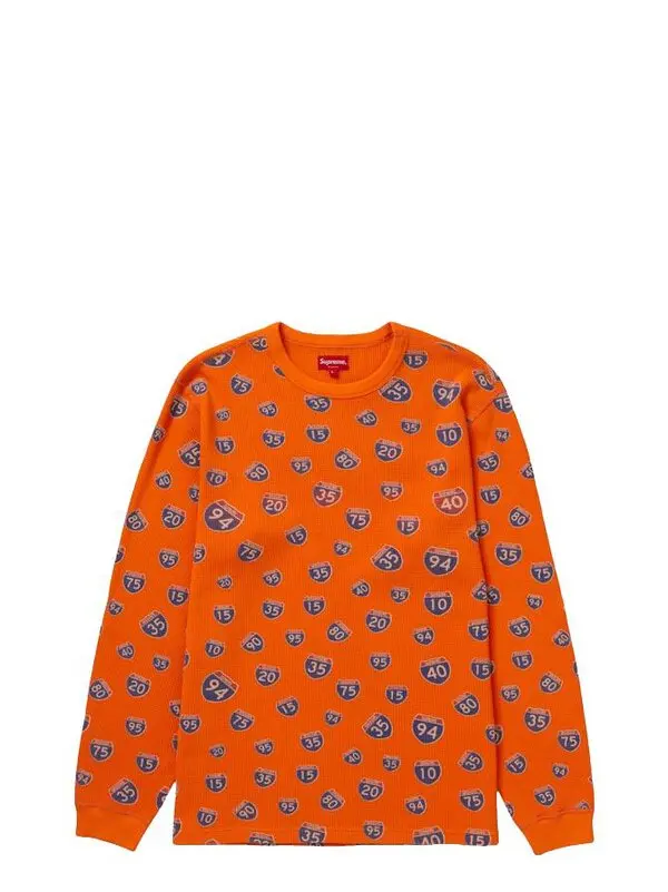 Supreme Interstate Waffle Thermal - Orange