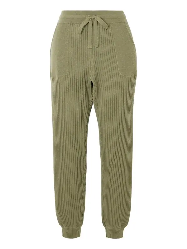 ERES Moelleux Wool And Cashmere-blend Track Pants - Green