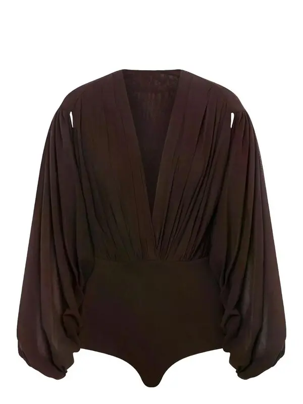 Philosophy Di Lorenzo Serafini Draped-sleeve Top - Brown