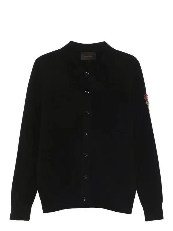 Simone Rocha Crystal-flower Cardigan - Black