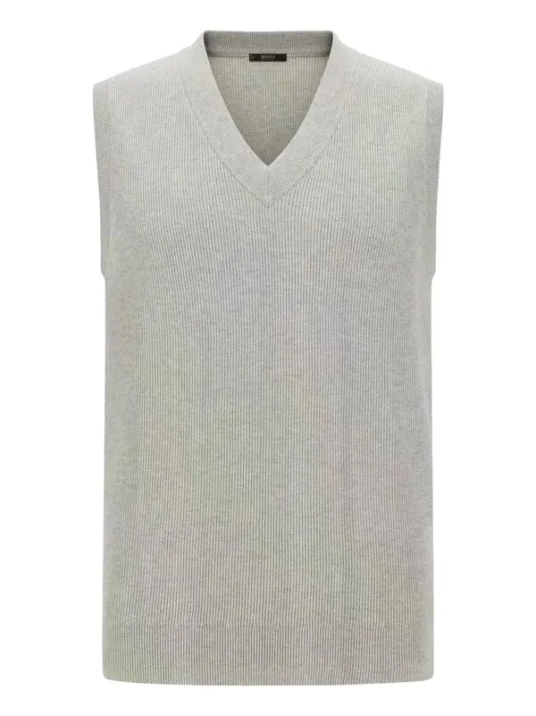 Boggi Milano V-neck Sleeveless Sweater - Grey
