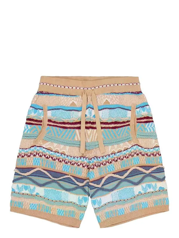 LANEUS Jacquard Shorts - Neutrals