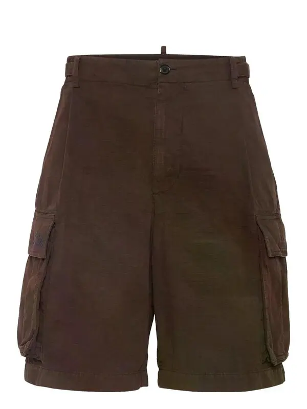 Dsquared2 Cotton Track Shorts - Brown