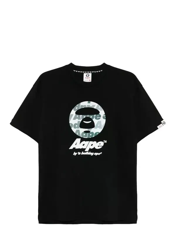 AAPE BY *A BATHING APE® Logo-print T-shirt - Black