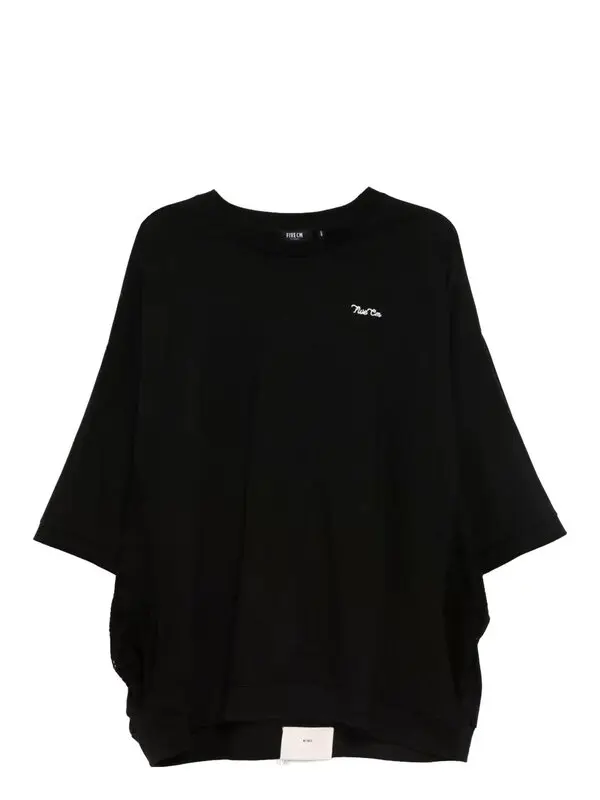 FIVE CM Logo-embroidered T-shirt - Black