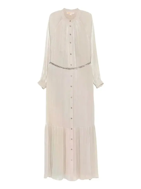 Michael Kors Georgette Belted Kaftan - Neutrals