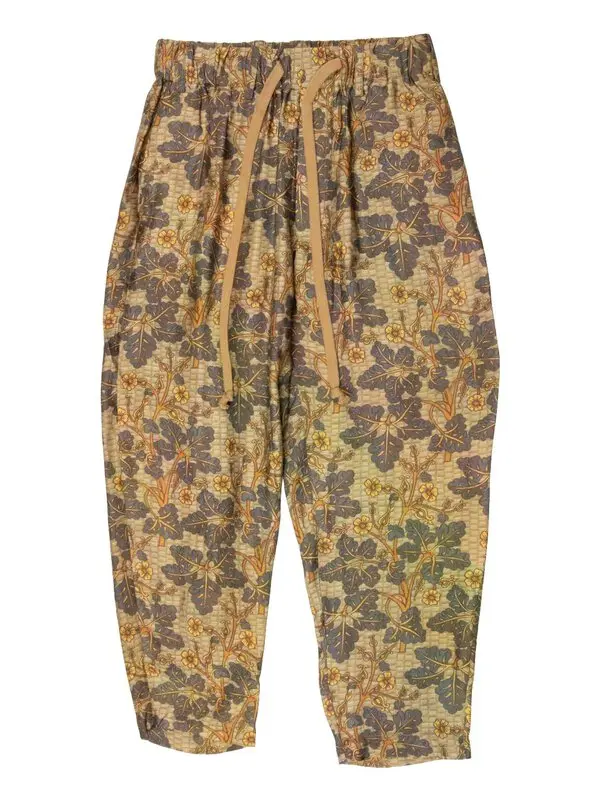 UMA WANG Floral-print Trousers - Neutrals
