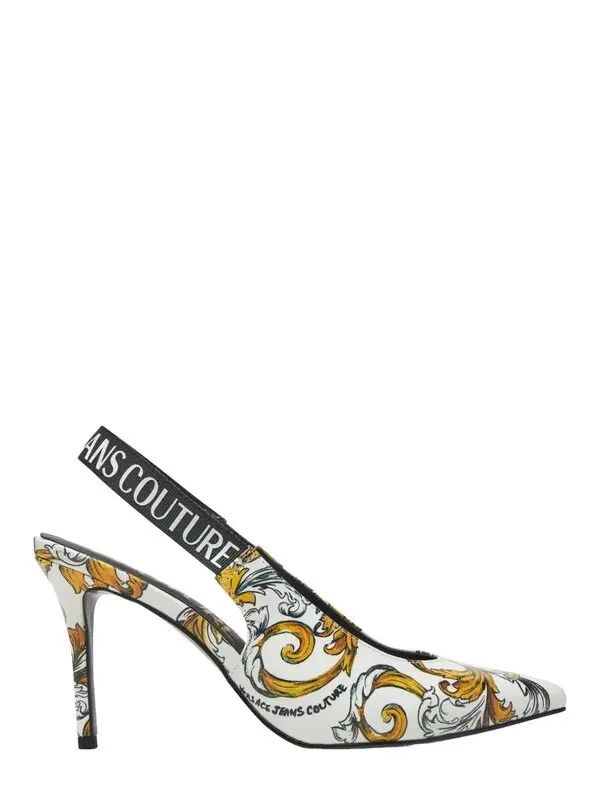 Versace Logo-print Pumps - White