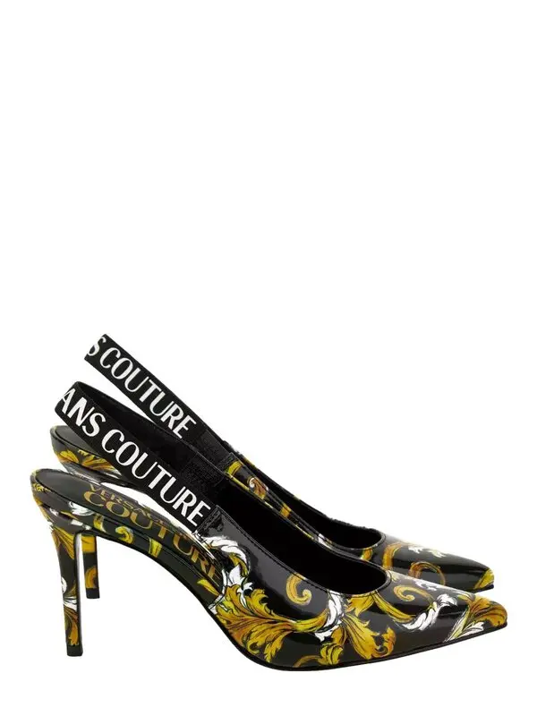 Versace Printed Pumps - Black