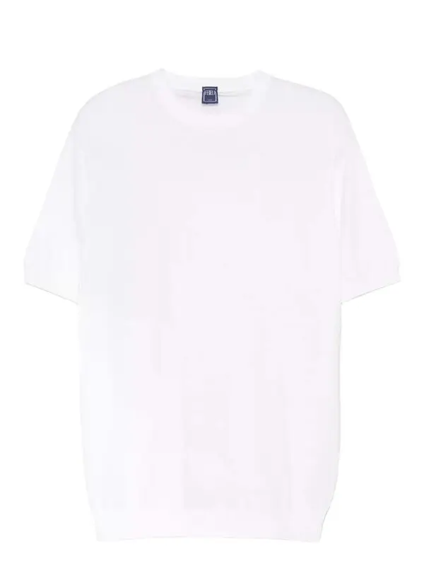 Fedeli Fine-knit T-shirt - White
