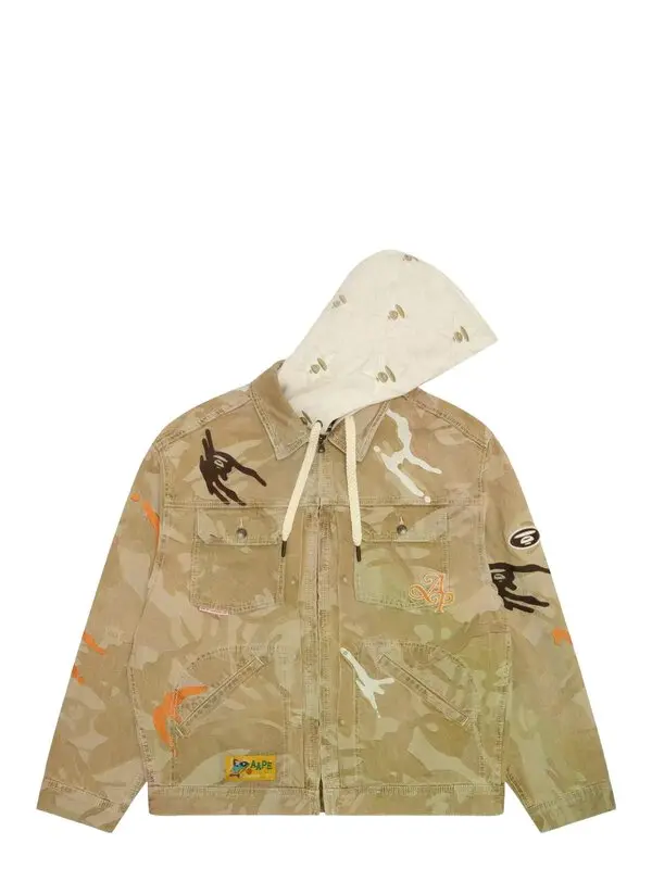 AAPE BY *A BATHING APE Logo-print Jacket - Brown