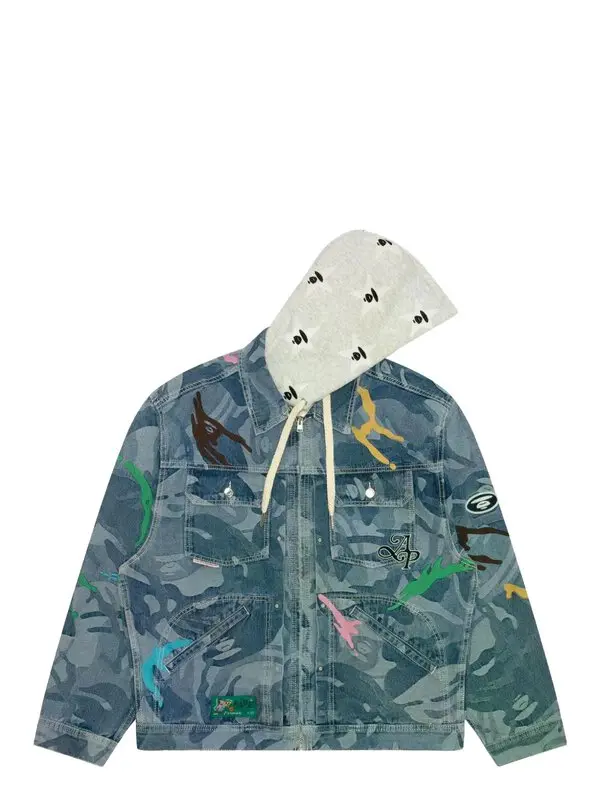 AAPE BY *A BATHING APE Logo Jacket - Blue