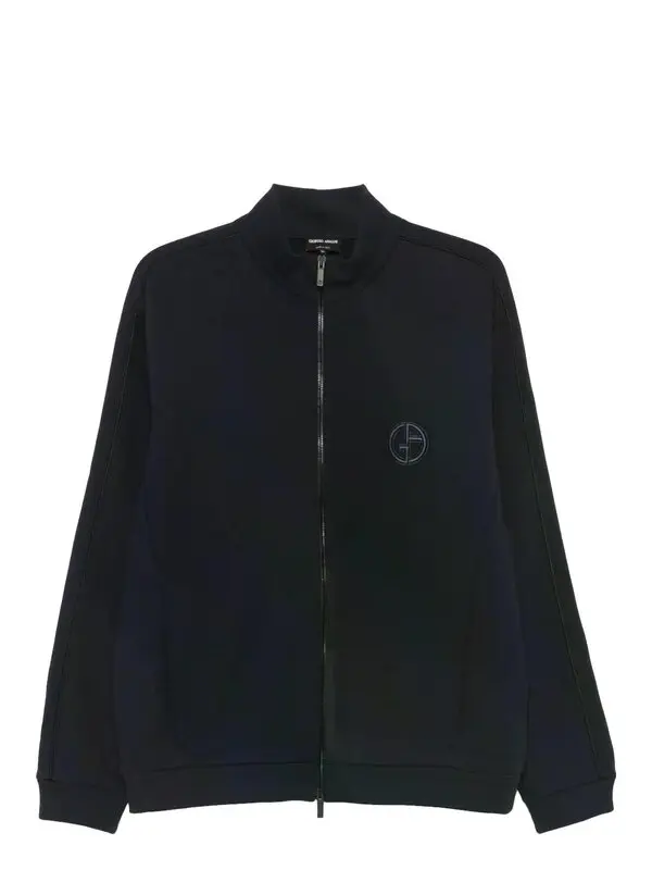 Giorgio Armani Logo-embroidered Track Jacket - Blue